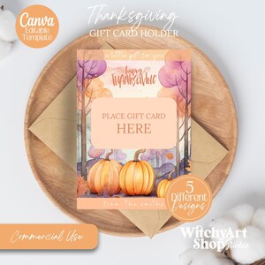 Printable, Thanksgiving, Gift Card Holder, Coffee Gift Card, Teacher ...