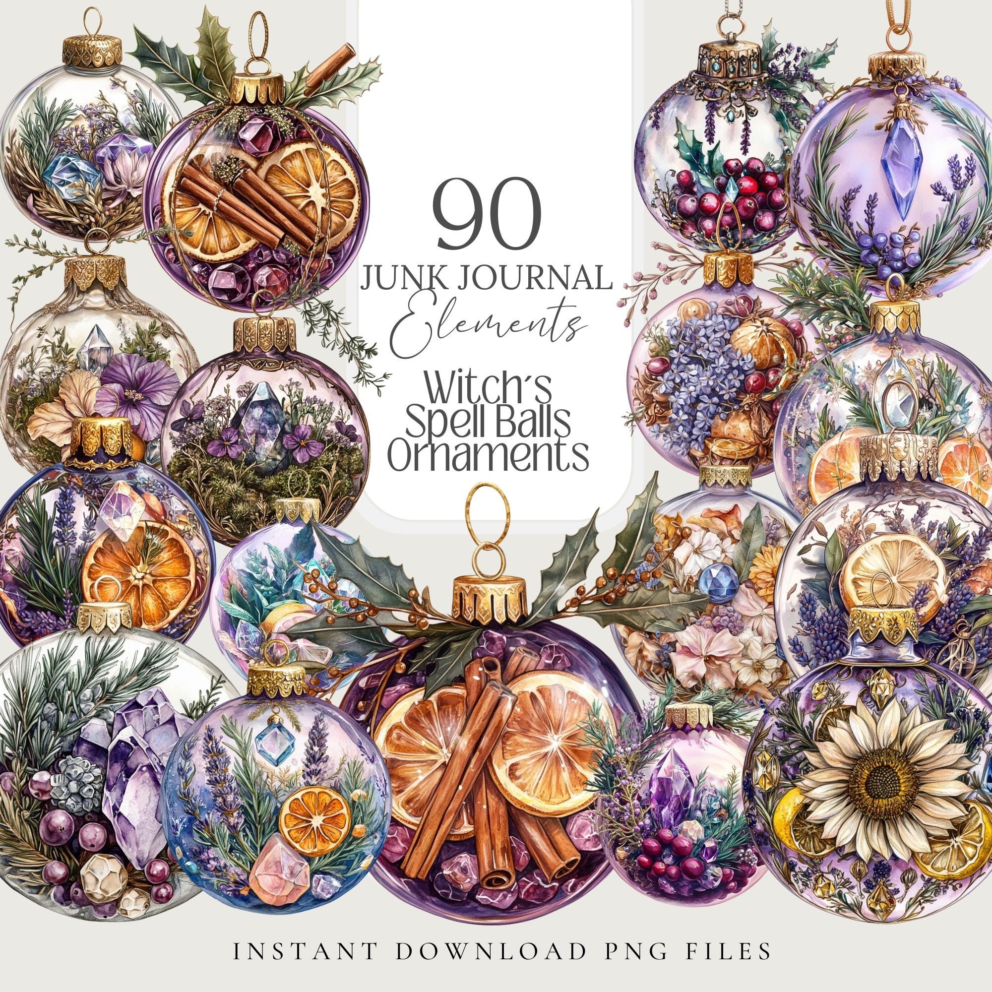 Witchy Ornament Png Witches Ball Spell Clipart Book of Shadows Witch ...