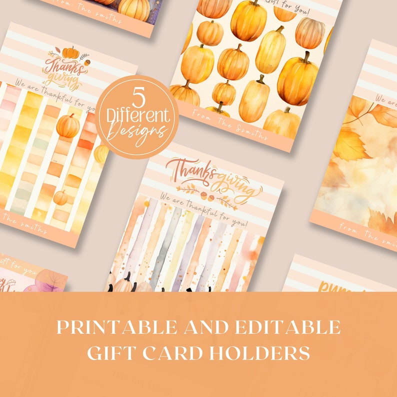 Printable Thanksgiving Gift Card Holder Coffee Gift Card - Etsy