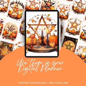 Samhain Pagan Fall, Witch Clipart Witchy Planner Stickers Wallpaper for ...