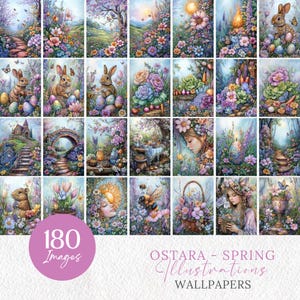 Ostara Wallpaper Png Illustration Wiccan Cover Witch Grimoire Spring ...