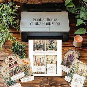 Herbal Botanical Oracle Cards Plants Medicine Printable Herb Deck ...