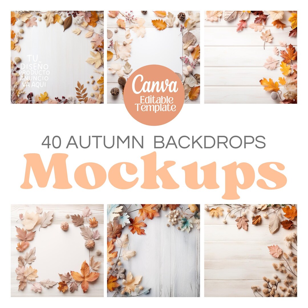 Pastel Autumn PNG Backdrops Fall Background Mockup Social Media Post ...