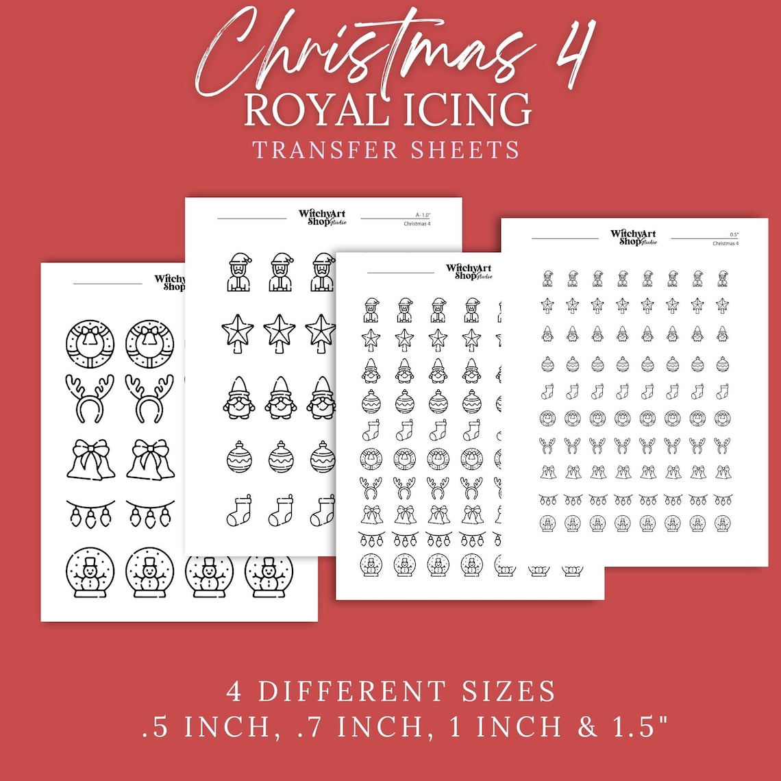 Christmas Royal Icing Transfer Sheets Printable Cookie - Etsy Canada
