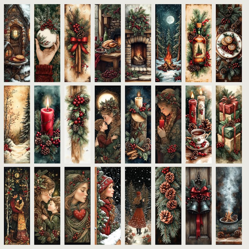 Yule Witch Bookmarks PNG: Celtic Christmas, Pagan Grimoire (digital ...