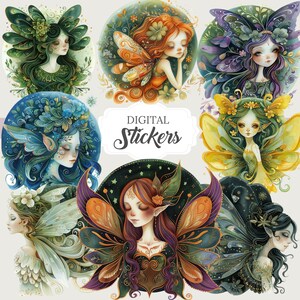 Watercolor Fairy Clipart: Fae Nymph PNG Fussy Cuts (digital Download ...