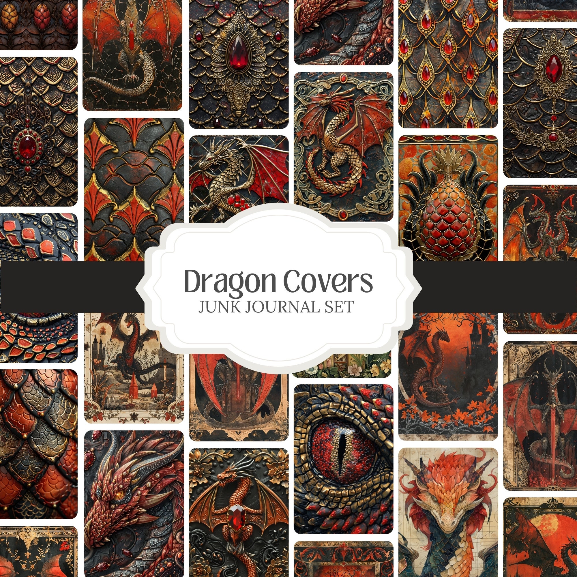 Dragon House Png Dnd Digital Grimoire Cover Dragon Junk Journal ...