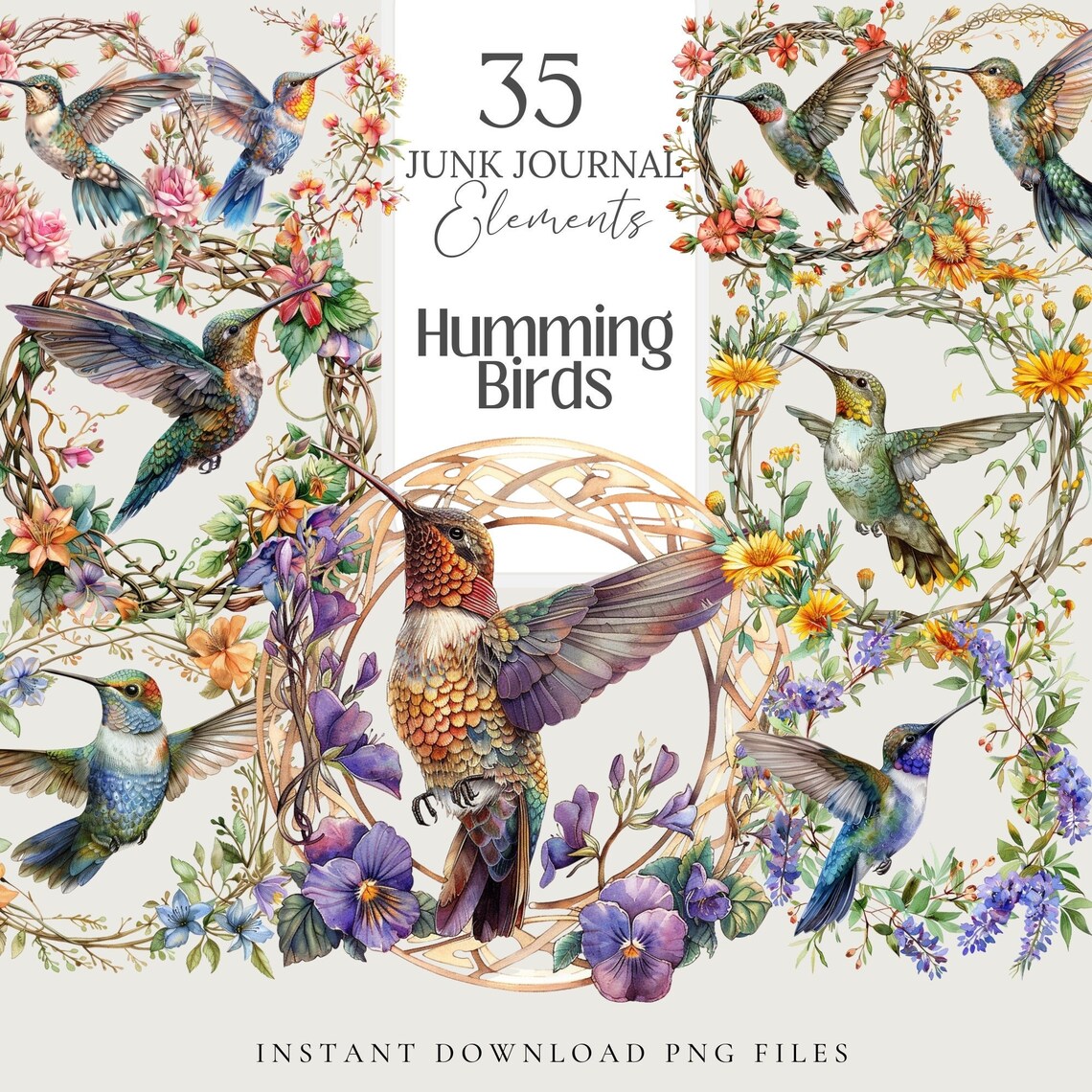 Hummingbird Png Spring Birds Digital Celtic Grimoire Clipart Wallpaper ...