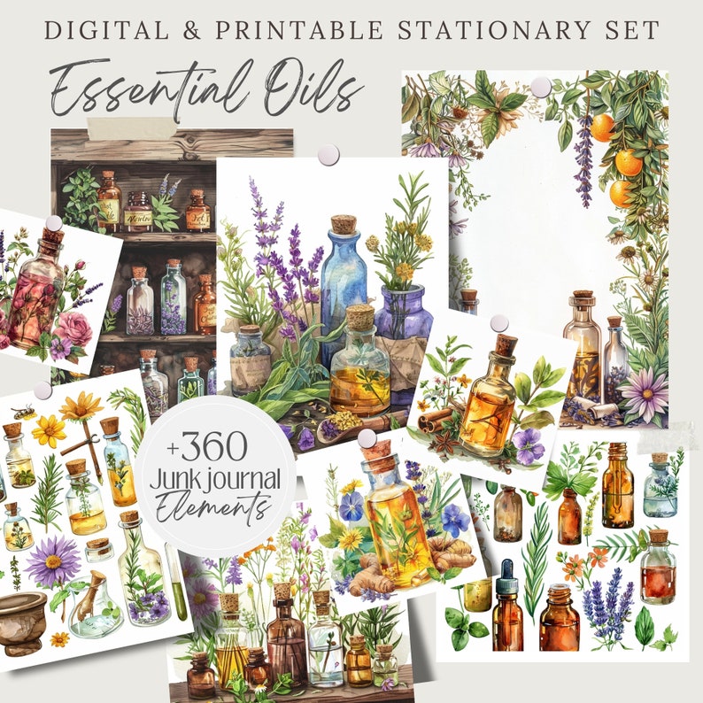 Essential Oils Clipart Png Holistic Health Oil Stickers Planner Natural ...