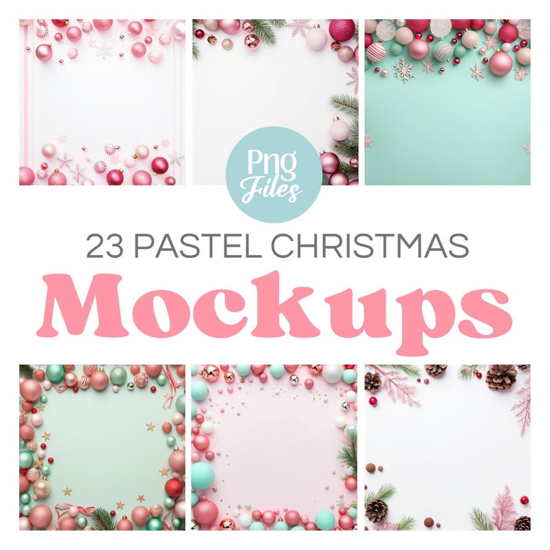 Pastel Christmas Backdrop - Etsy