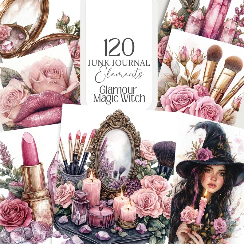 Glamour Magic Witch Clipart Beauty Magic Witchy PNG Planner Sticker ...