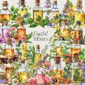 Essential Oils Clipart Png Holistic Health Oil Stickers Planner Natural ...