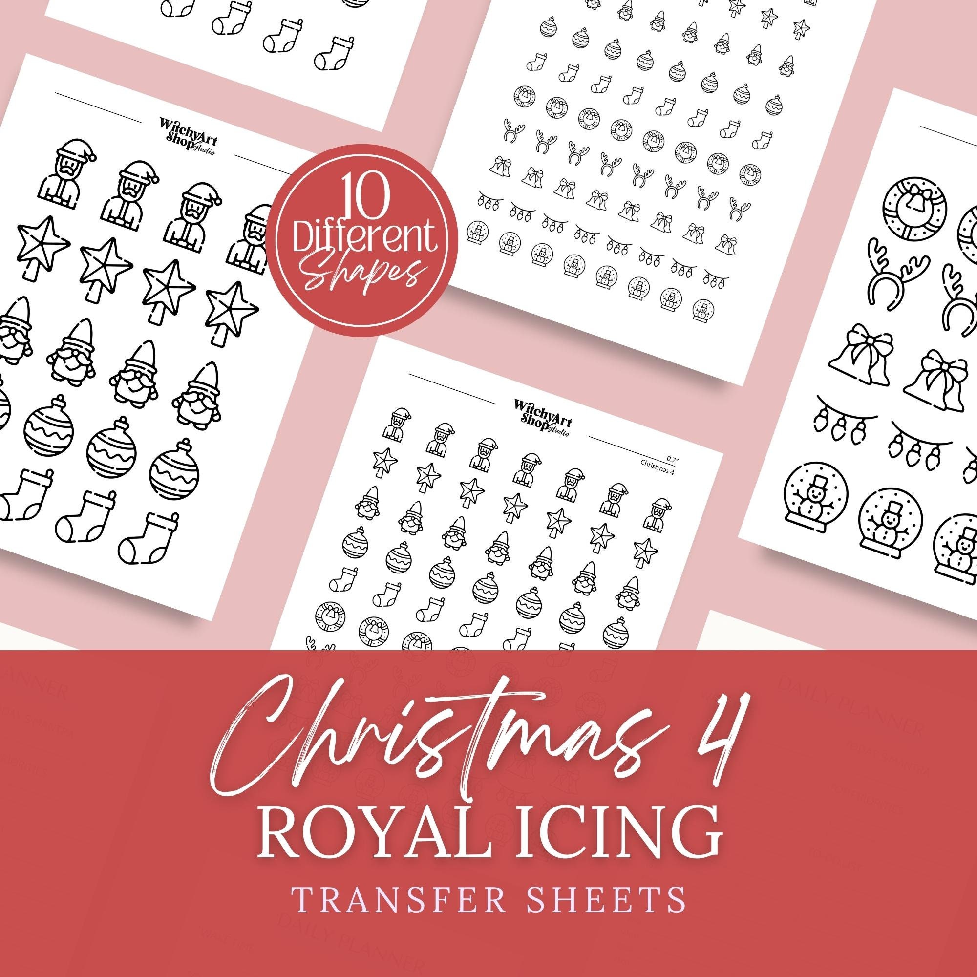Christmas Royal Icing Transfer Sheets Printable Cookie - Etsy Canada