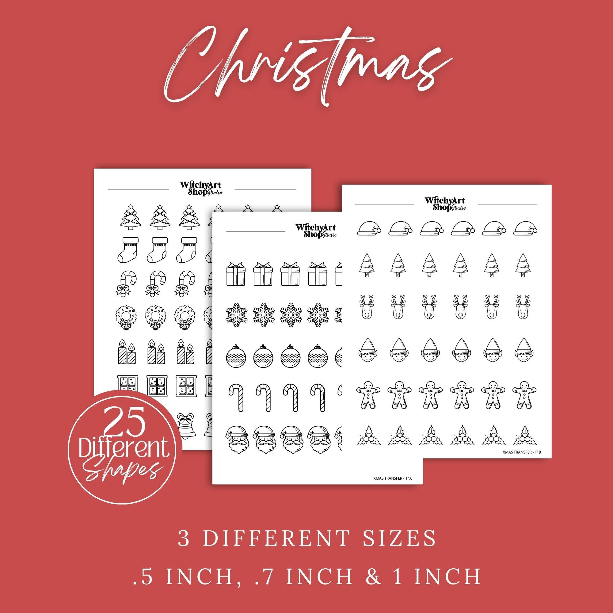 Christmas Royal Icing Transfer Sheets, Printable Cookie Transfer Sheets ...