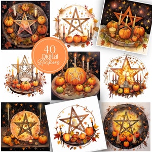 Samhain Pagan Fall, Witch Clipart Witchy Planner Stickers Wallpaper for ...
