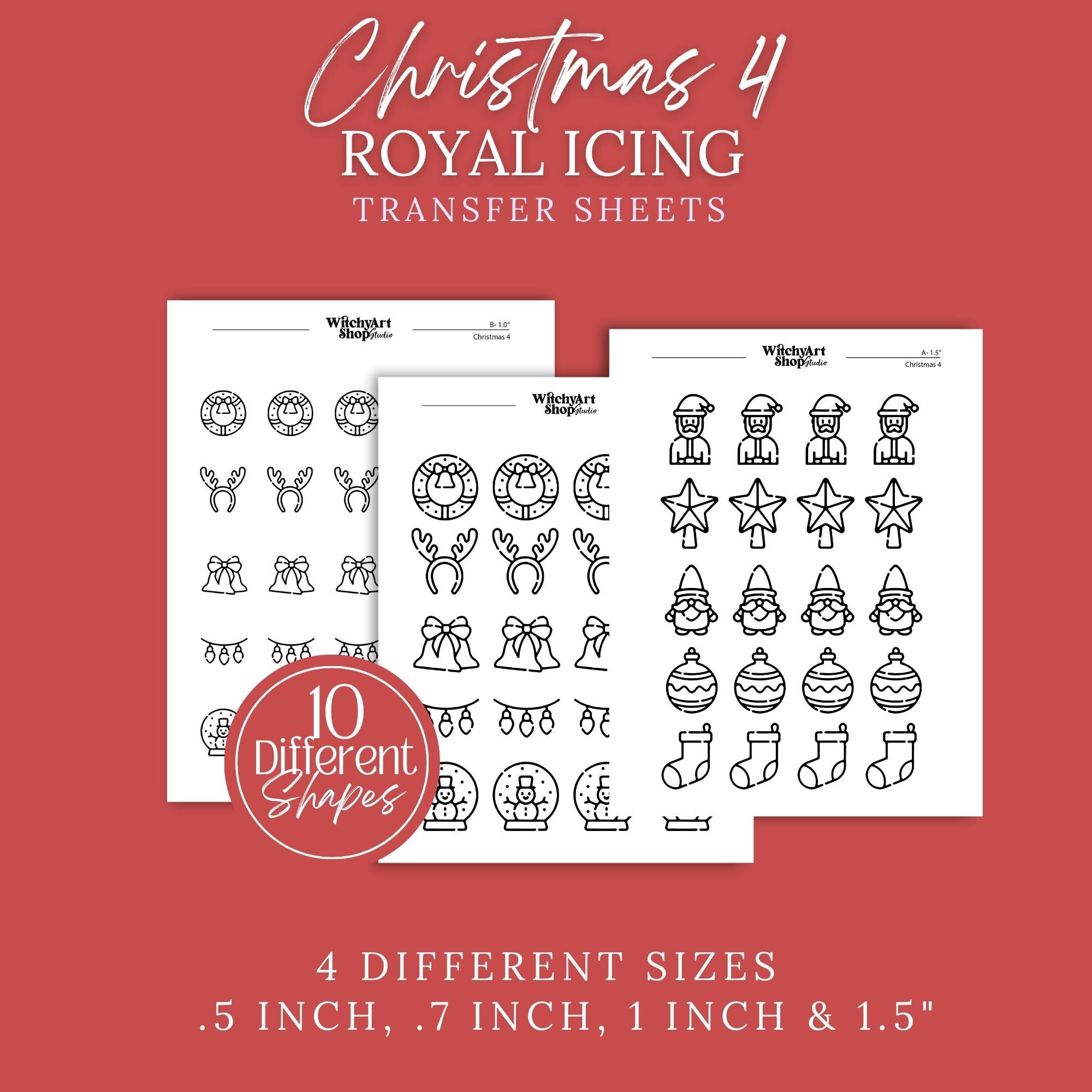 Christmas Royal Icing Transfer Sheets Printable Cookie - Etsy Canada