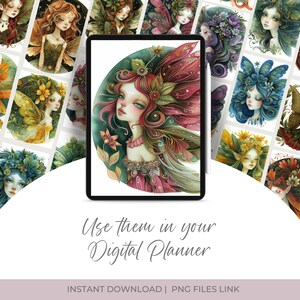 Watercolor Fairy Clipart: Fae Nymph PNG Fussy Cuts (digital Download ...