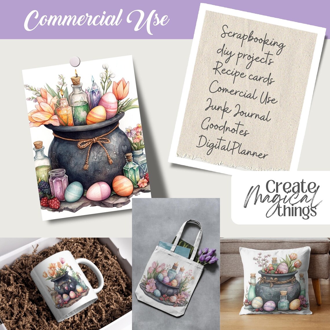 Ostara Cauldron Png Witchy Easter Clipart Ostara Book of Shadows ...