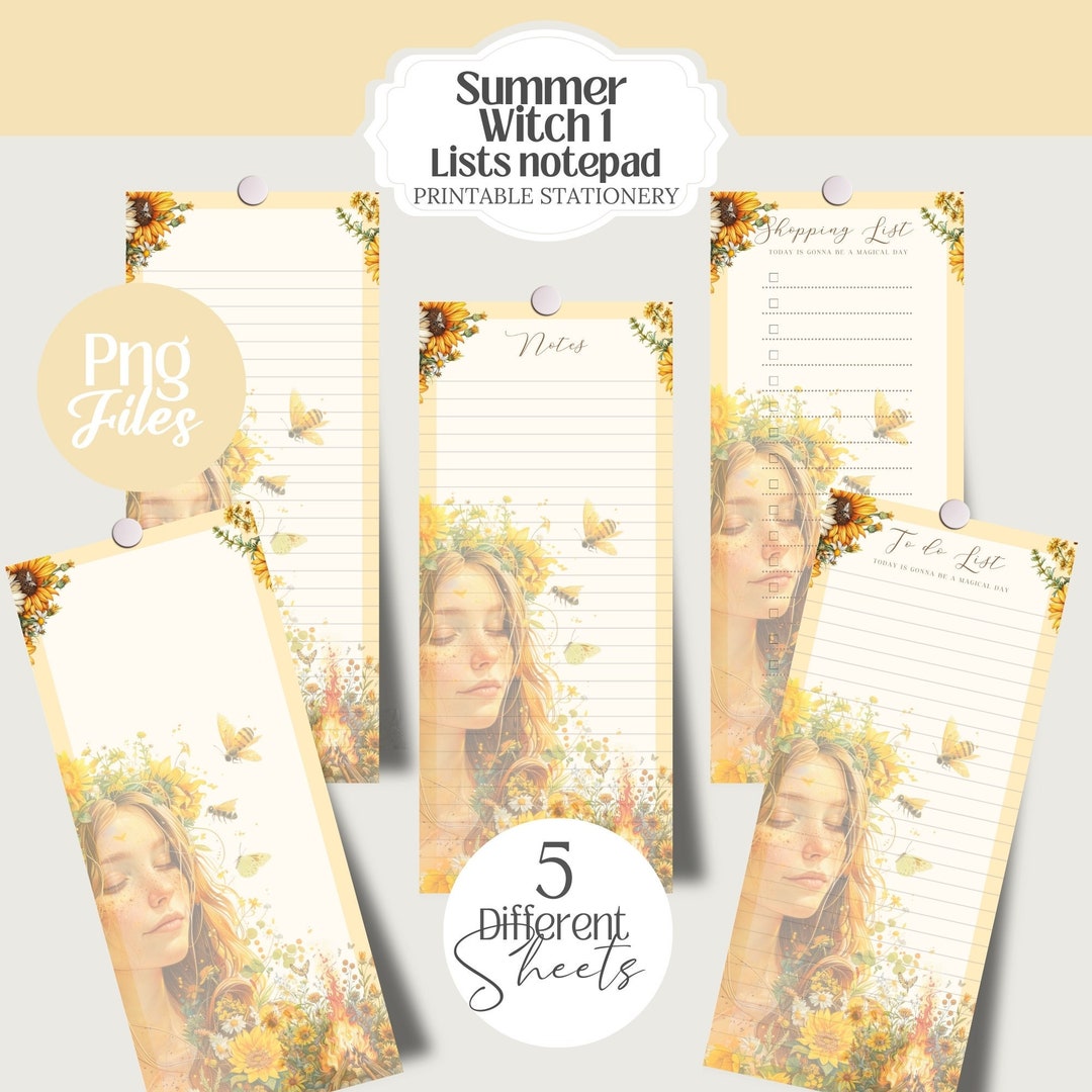 Litha Summer Witchy to Do, Grocery, Shopping List Printable Png Daily ...