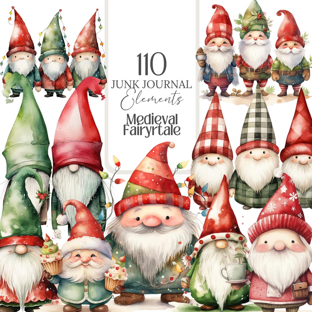 Christmas Gnome Clipart Png, Watercolor Xmas, Whimsical Wallpaper ...