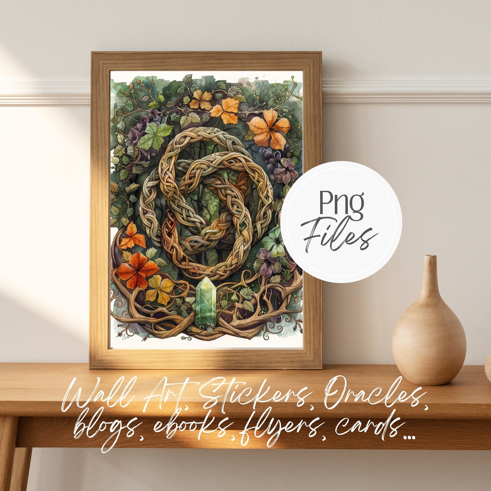 Celtic Nature Magic Symbols Png Digital Grimoire Clipart for Book of ...