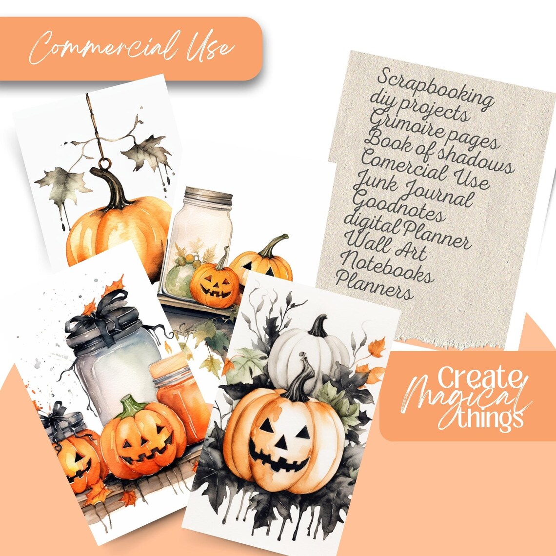 Halloween Aesthetic Witch Clipart | Witchy Planner Stickers, Digital ...