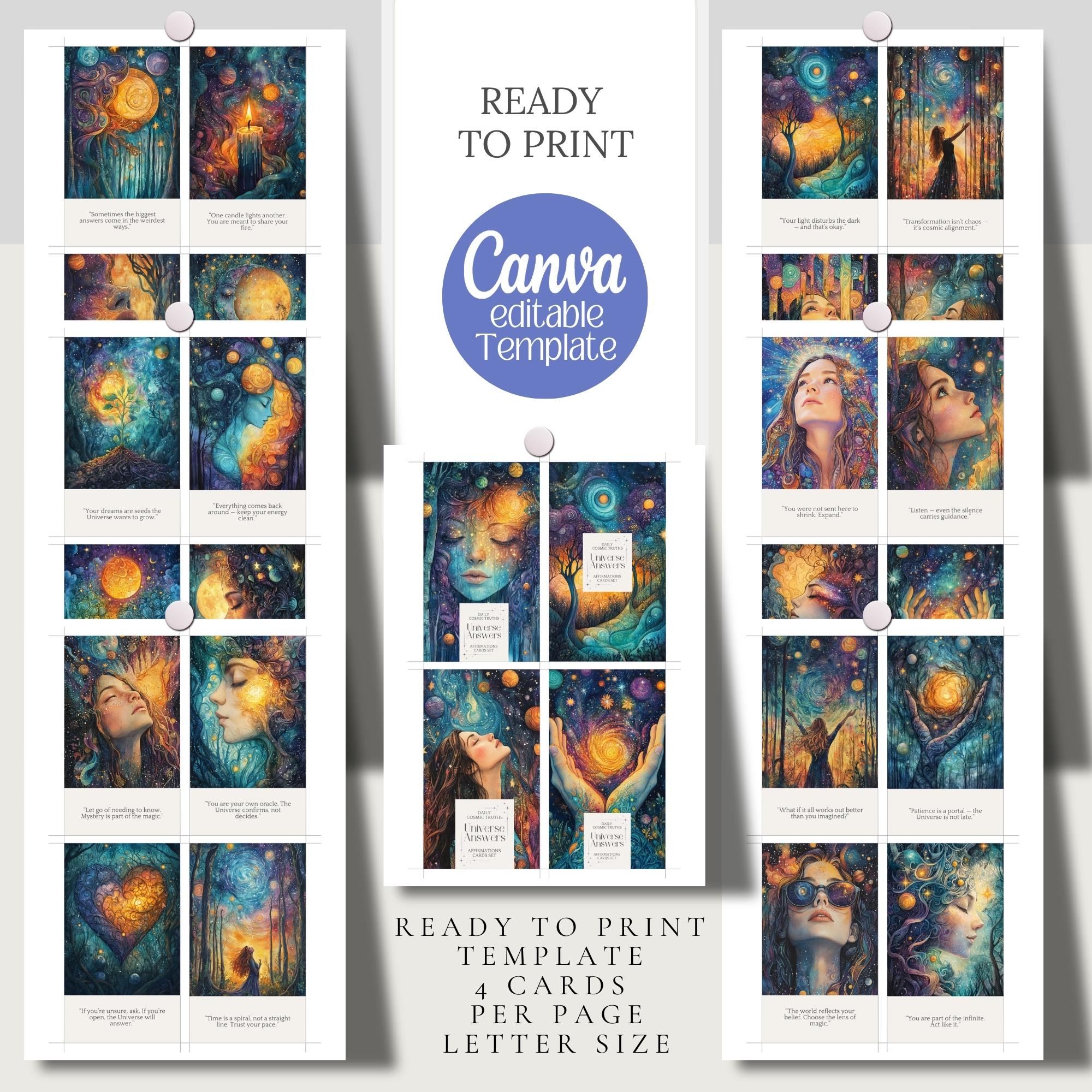 Universe Answers Affirmation Cards Celestial Manifestation Witch ...