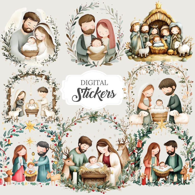 Nativity Scene PNG Clipart: Christmas Nursery Art (digital Download) - Etsy