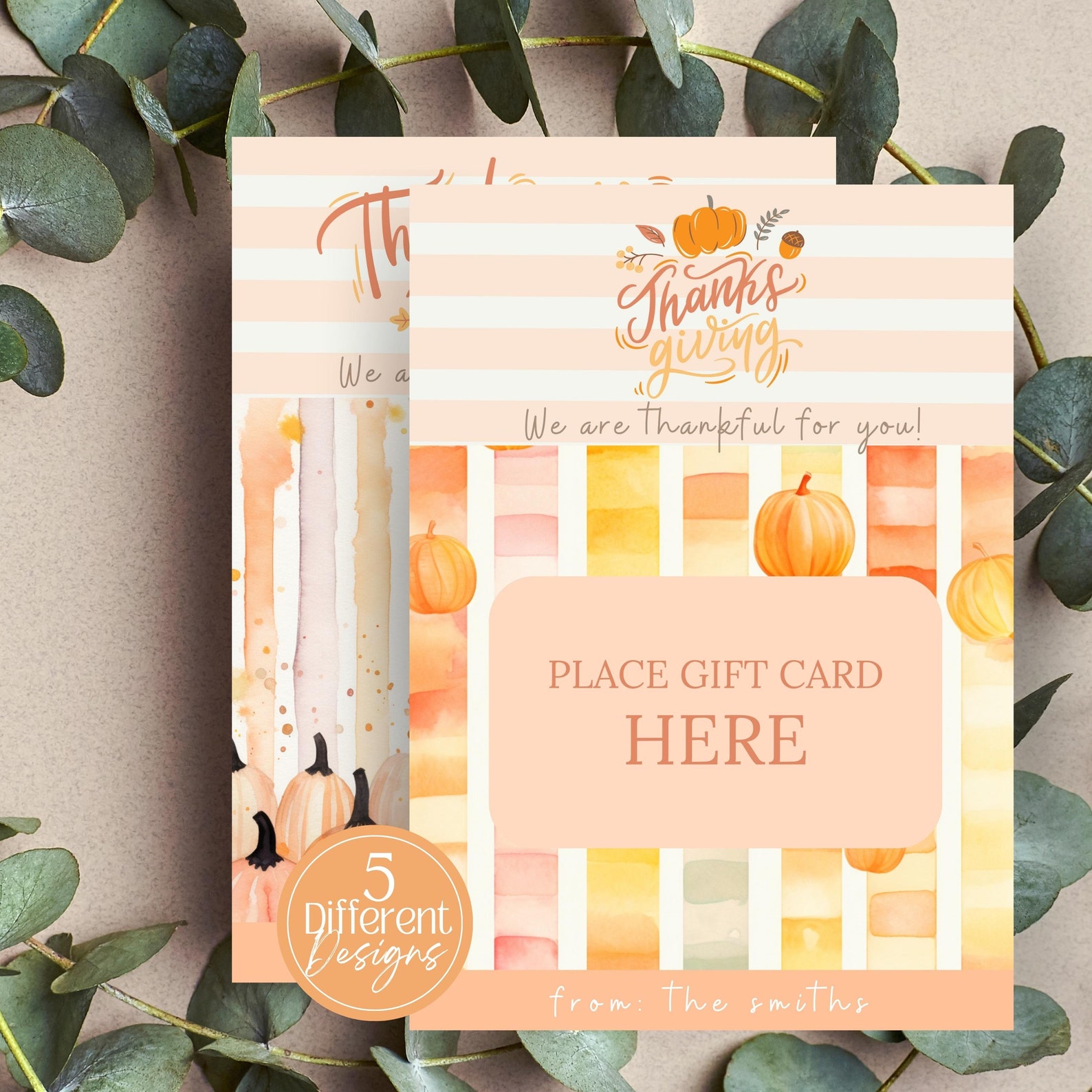 Printable Thanksgiving Gift Card Holder Coffee Gift Card - Etsy