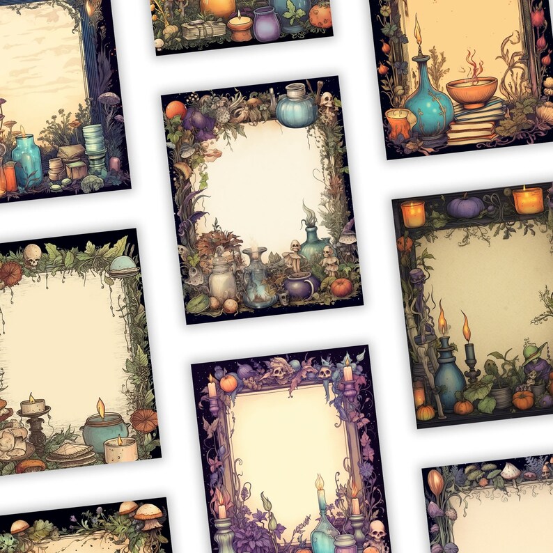 Apothecary Digital Grimoire Paper Witchy Wallpaper Planner Set for Book ...