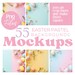 Pastel Easter Egg Mockup: Flat Lay Backgrounds (PNG Digital Download ...
