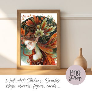 Watercolor Fairy Clipart: Fae Nymph PNG Fussy Cuts (digital Download ...