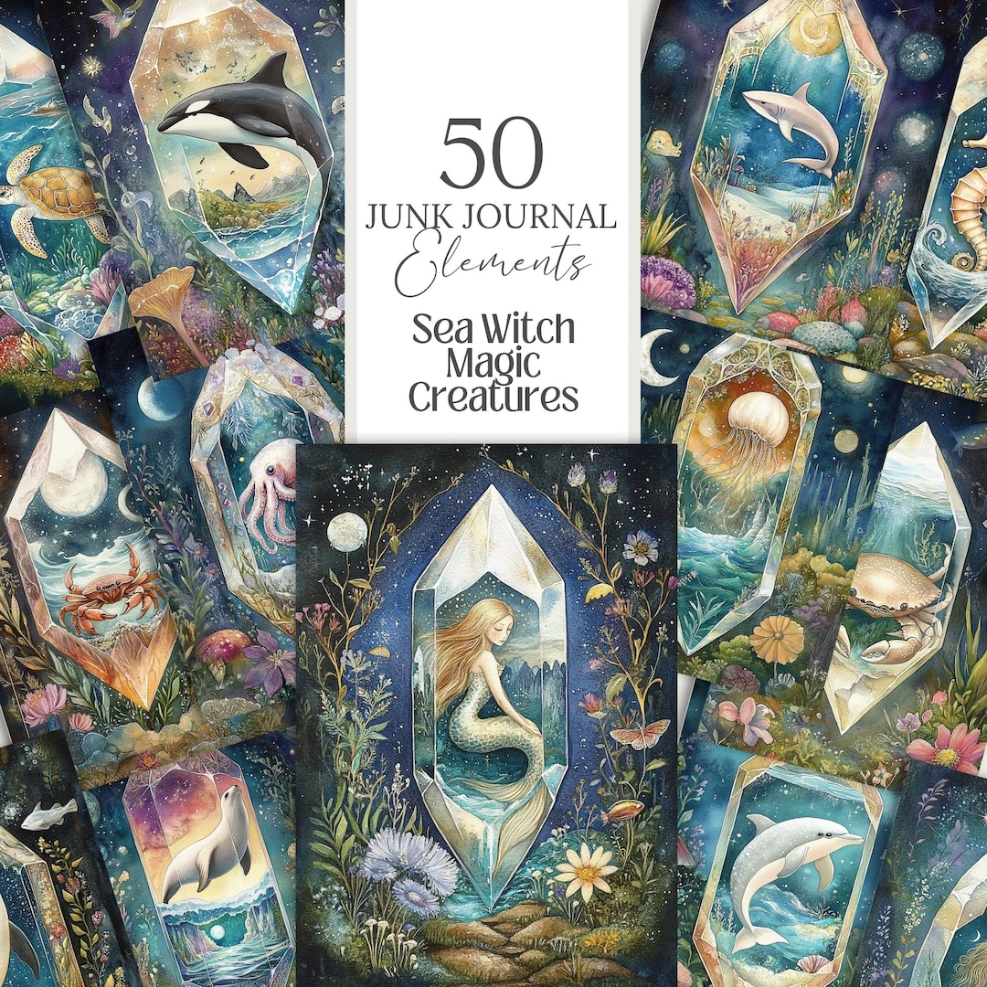 Sea Witch Png Magic Clip Art Ocean Witchy Illustration Mermaid Wicca ...