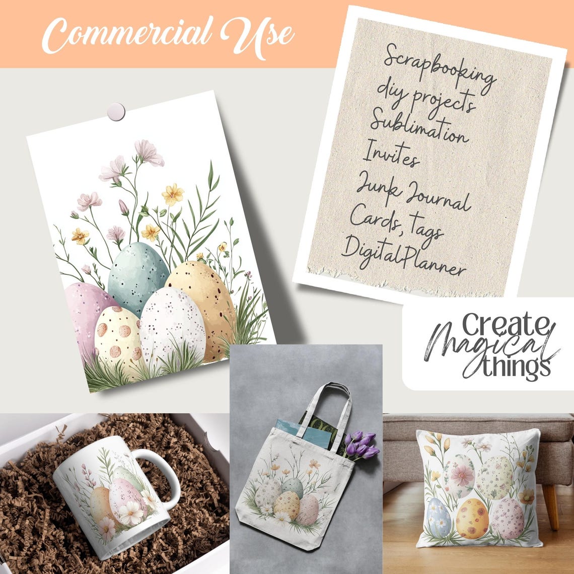 Witchy Easter Egg Clipart: Ostara Pagan Designs (PNG Digital Download ...