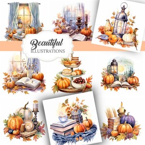 Cozy Autumn Png Clipart Whimsical Cottagecore Fall Printables Cozy ...