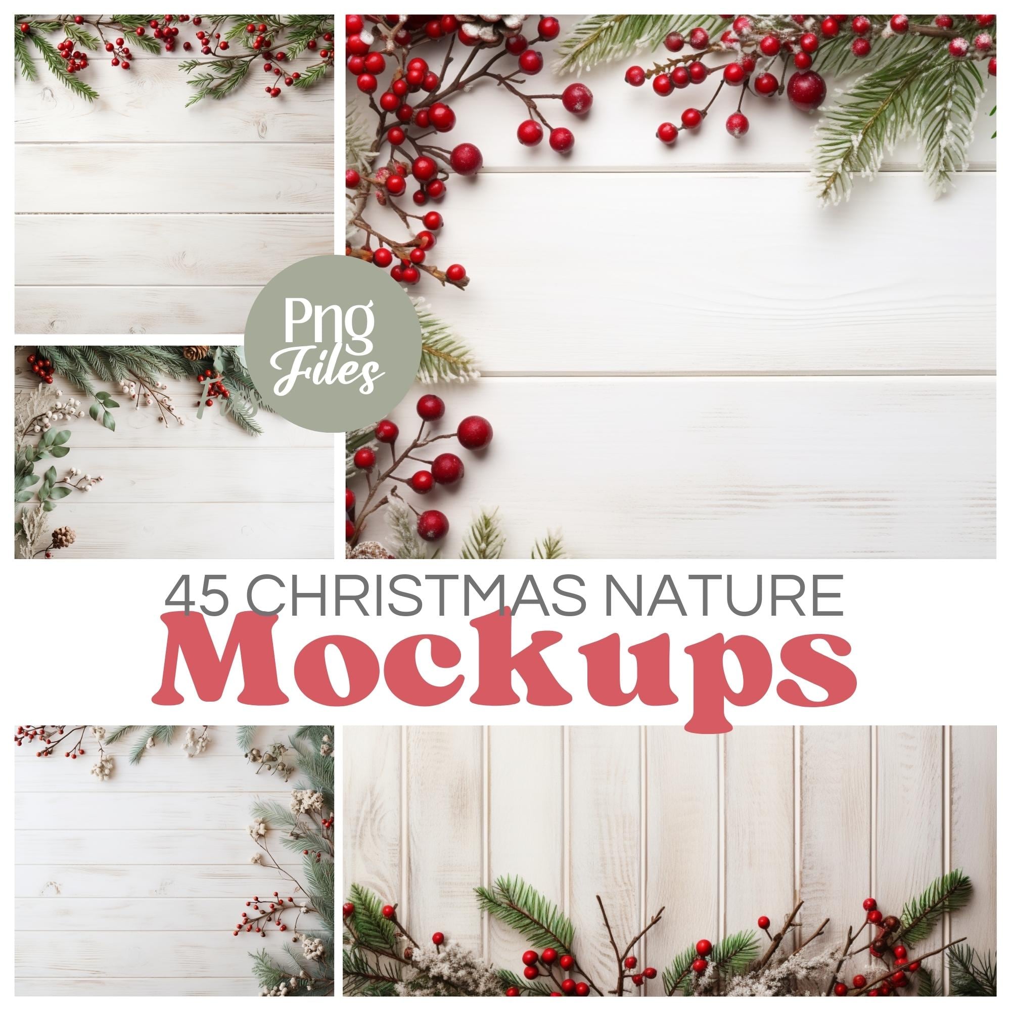Christmas Flat Lay Mockup Rustic Xmas Background Png Xmas Store Graphic ...