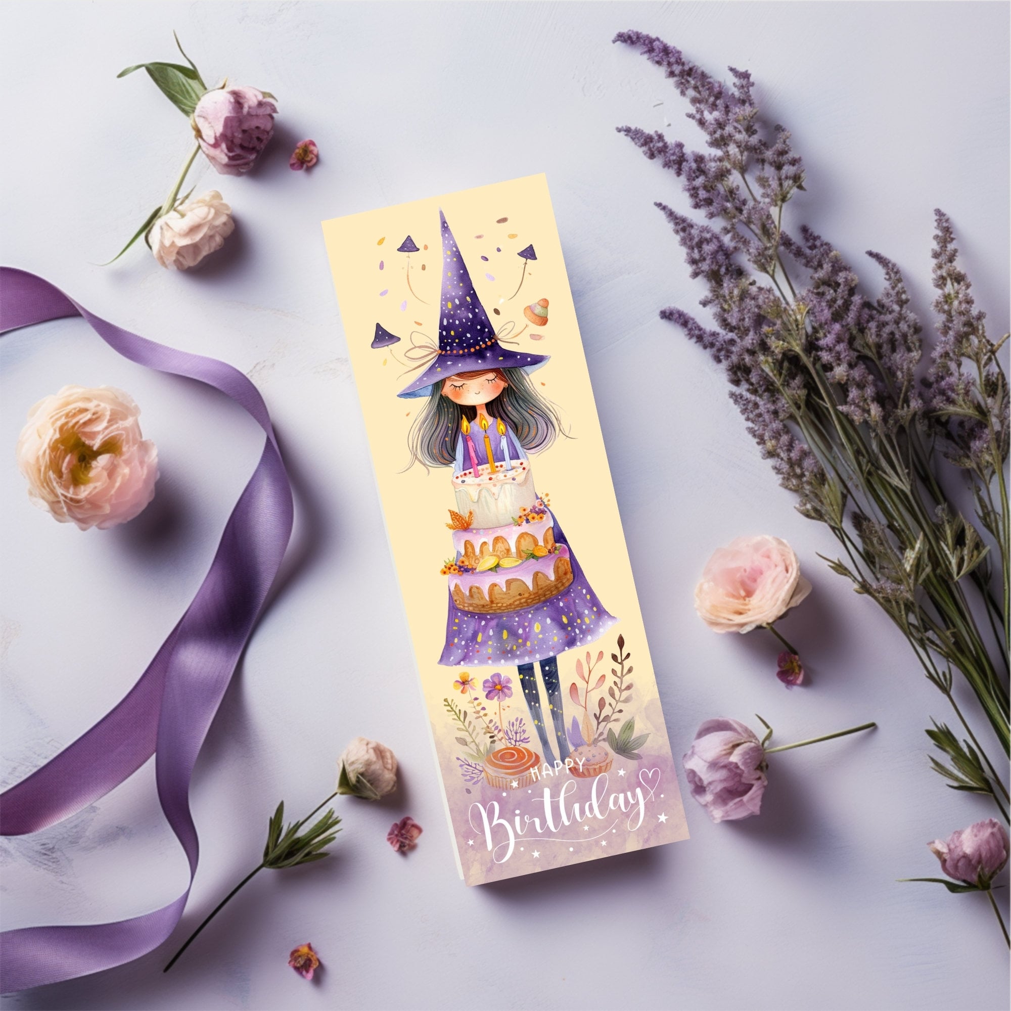 Witch Birthday Printable Bookmarks and Tags Card Bundle, Witchy Party ...