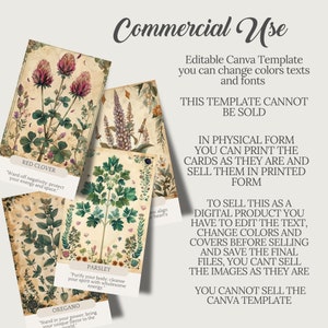 Herbal Botanical Oracle Cards Plants Medicine Printable Herb Deck ...