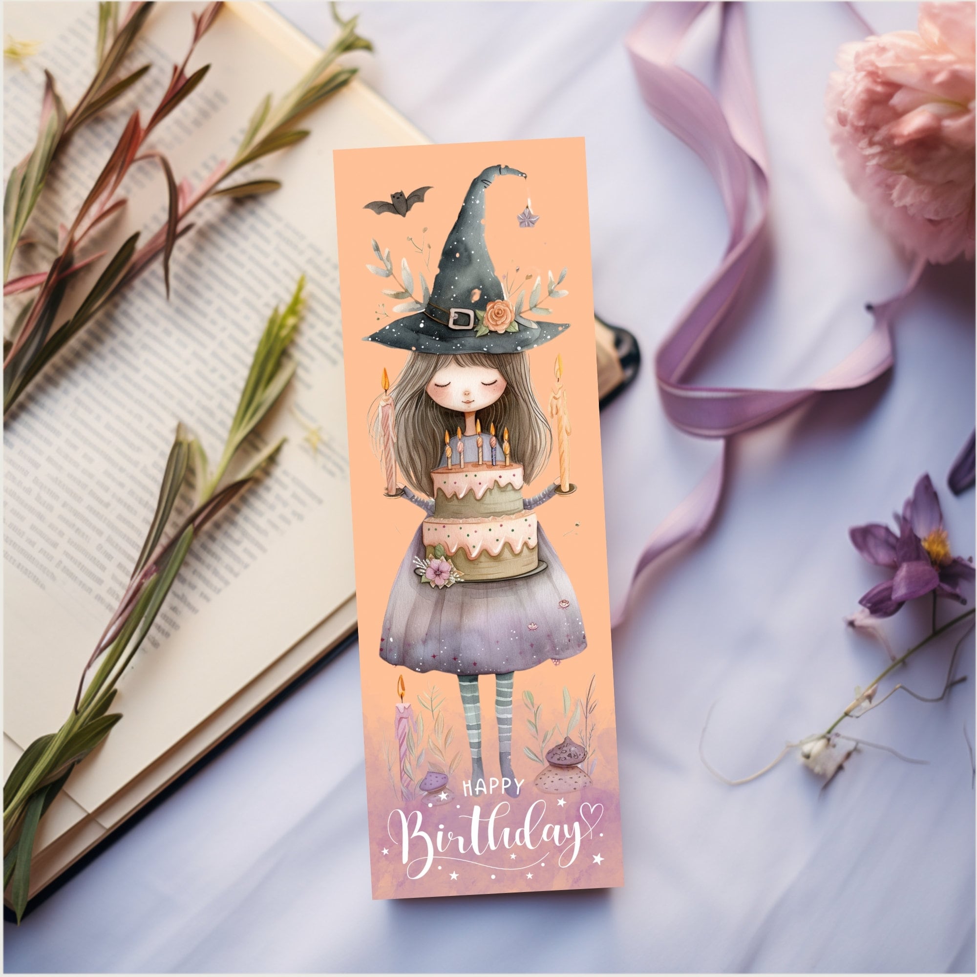 Witch Birthday Printable Bookmarks and Tags Card Bundle, Witchy Party ...