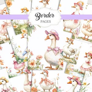 Victorian Easter Goose Png Junk Journal Spring Stationary Cottagecore ...