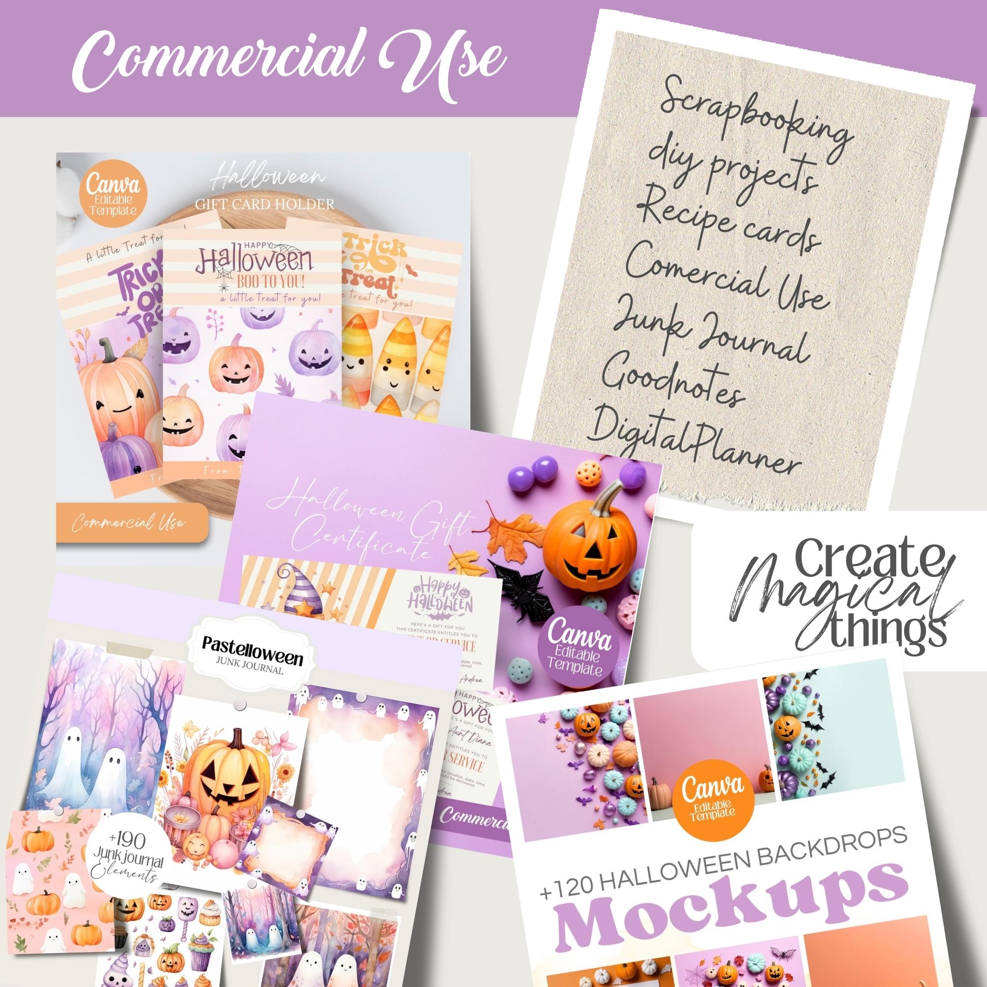 Pastel Halloween Mega Bundle | Mockups, Stationery, Patterns (digital ...