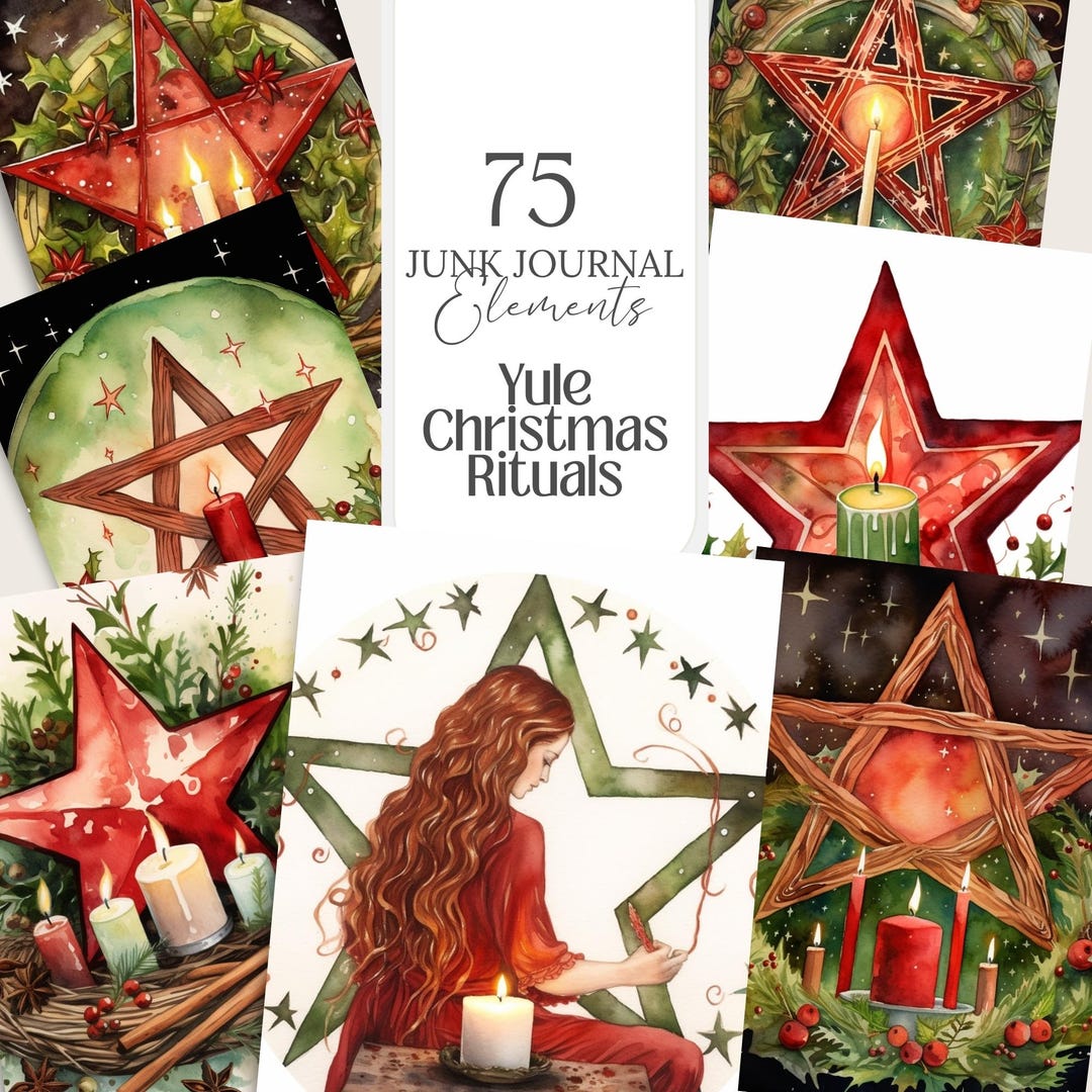 Yule Rituals Digital Grimoire: Witchy Junk Journal Paper Set (PDF) - Etsy