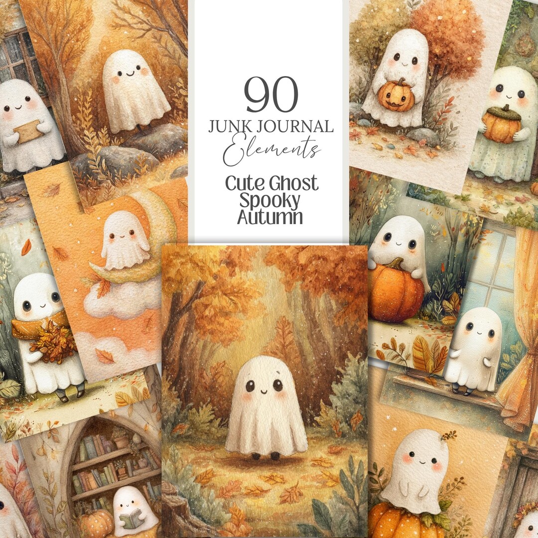 Adorable Cute Png Ghost Spooky Cards Postcards Whimsical Wallpaper ...