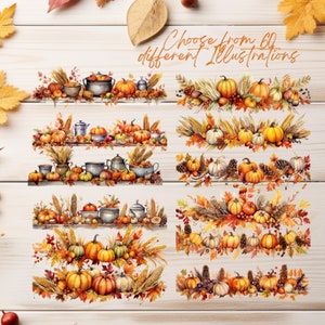 Autumn Fall Recipe Card Printable, Template, Pumpkin Thanksgiving ...