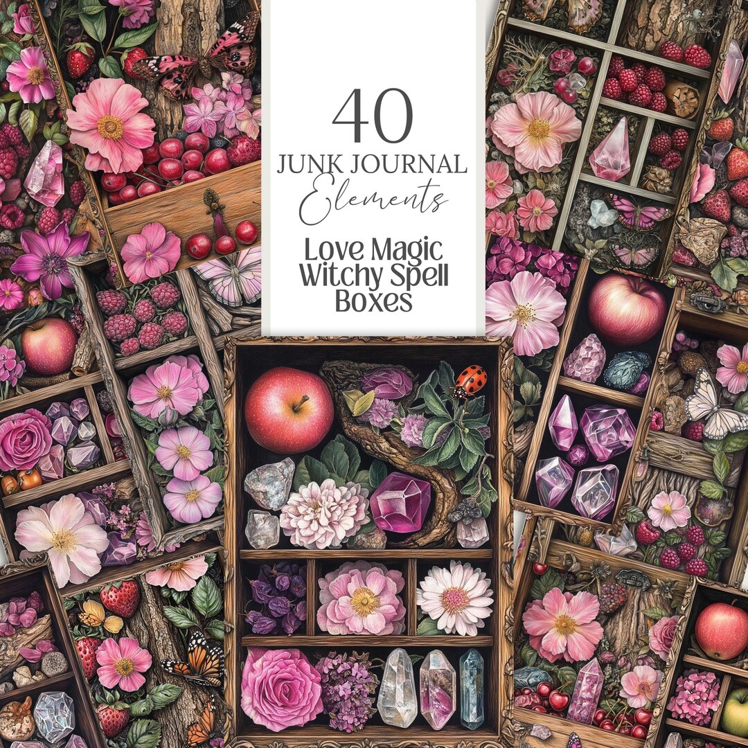 Love Magic Witchy Png Spell Junk Journal Spring Grimoire Summer Book of ...