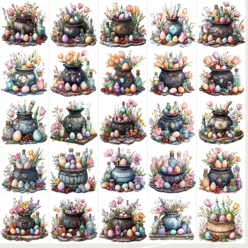 Ostara Cauldron Png Witchy Easter Clipart Ostara Book of Shadows ...