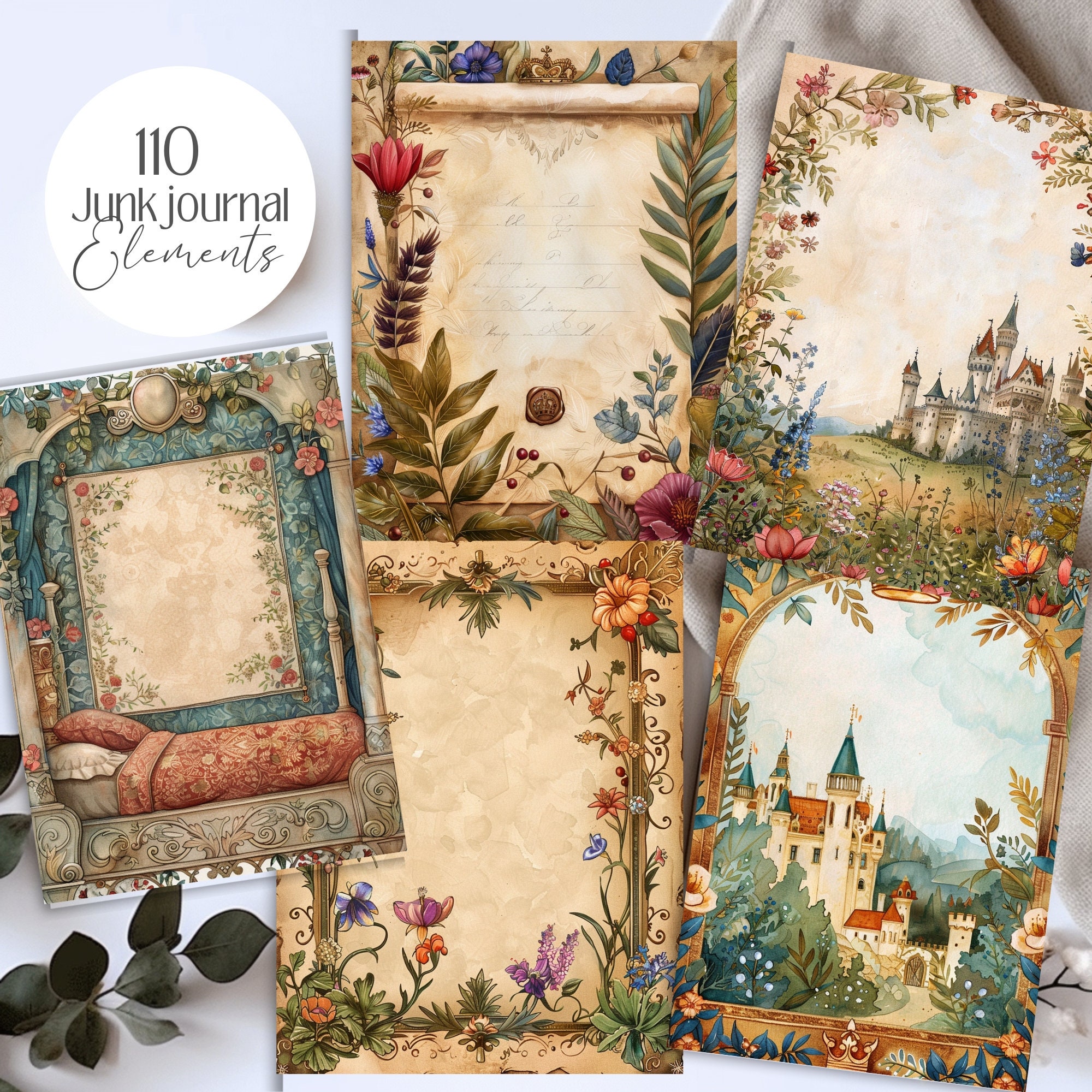 Medieval Fairytale Png Digital Grimoire Pages for Book of Shadows ...