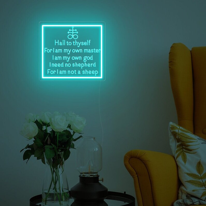 Hail to Thyself LED Neon Sign Hail Satanic Hail Yourself - Etsy