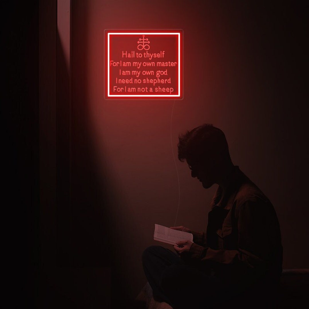 Hail to Thyself LED Neon Sign Hail Satanic Hail Yourself - Etsy