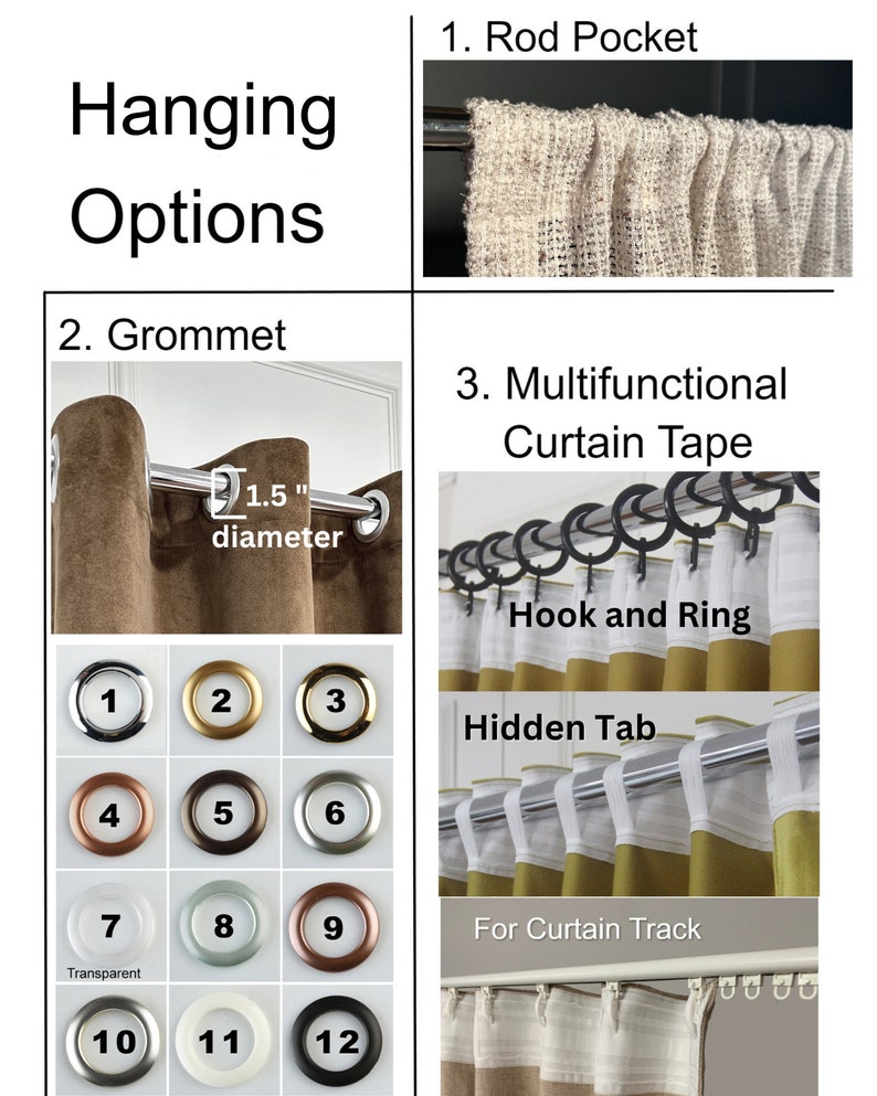 Extra Wide Custom Size Faux Linen Curtain Panels for Living Room ...